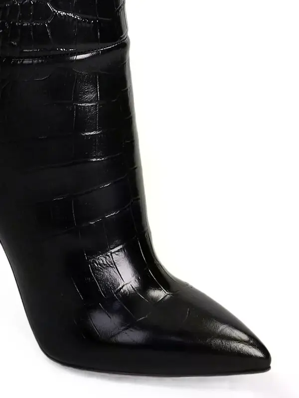 Paris Texas Croc-effect Knee-high Boots