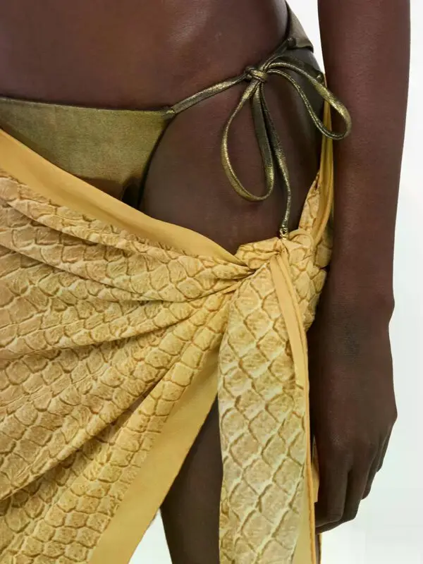 Roberto Cavalli Snake-print Pareo