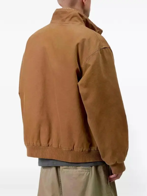 Carhartt Work In Progress Ravon Logo-patch Zip-up Jacket - Brown