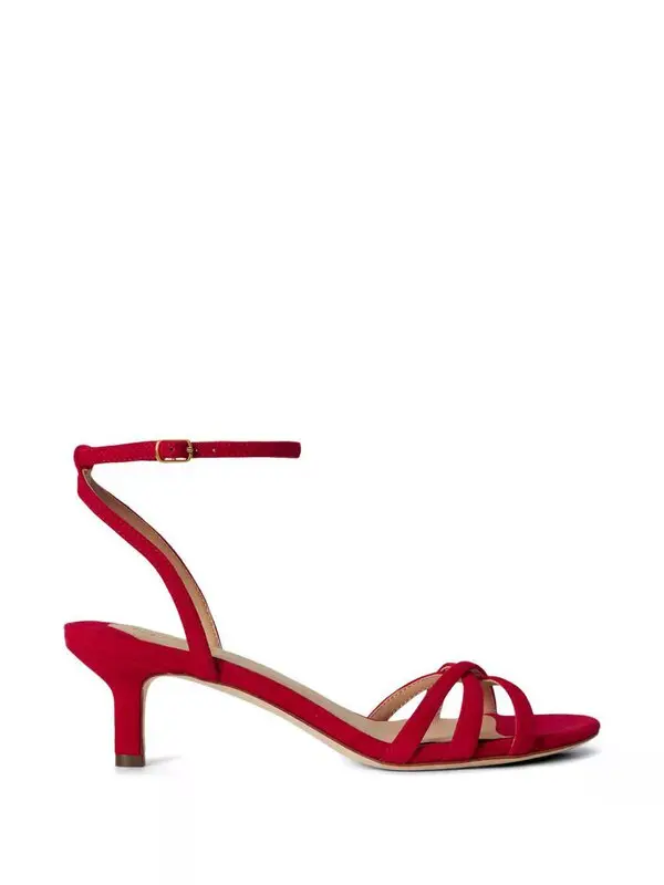 Ralph Lauren Kendyl Suede Sandals - Red