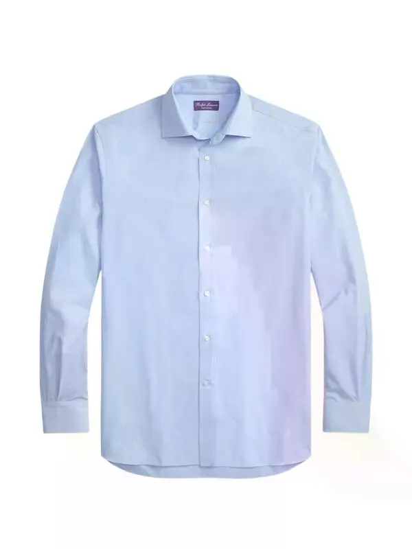 Ralph Lauren Purple Label Mini-glen Check Twill Shirt - Blue