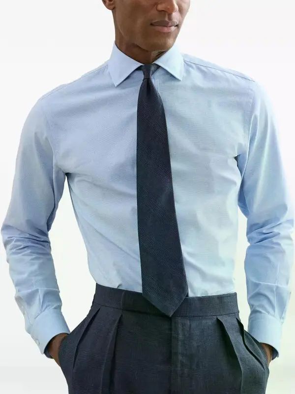 Ralph Lauren Purple Label Mini-glen Check Twill Shirt
