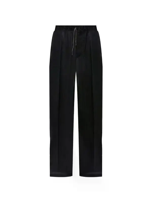 MAISON MARGIELA Satin Drawstring Trousers - Black