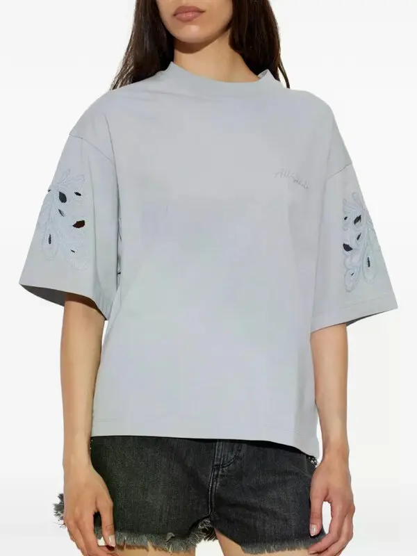 ALLSAINTS Lola Amelie Embroidered T-shirt - Blue