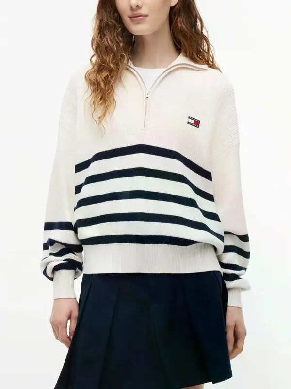 Tommy Hilfiger Striped Quarter-zip Sweater