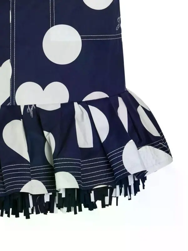 Jacquemus Cabana Heart-print Ruffled Midi Skirt - Blue