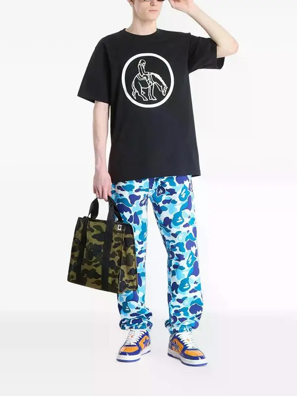 A BATHING APE Abc Camo Ape Head Track Pants - Blue