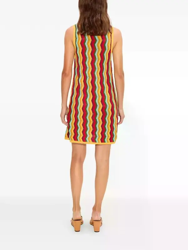 SIMONMILLER Hazel Zigzag-knit Sleeveless Mini Dress