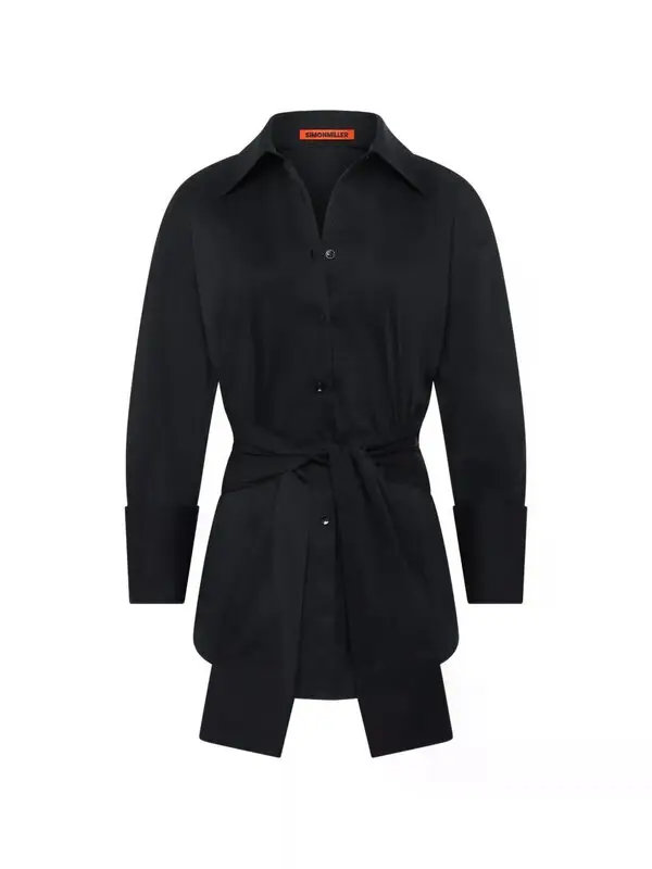 SIMONMILLER Poplin Tie-waist Shirt - Black