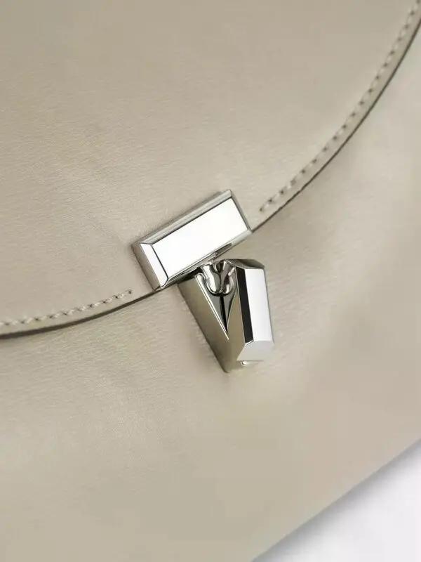 TOTEME T-lock Leather Shoulder Bag - Neutrals