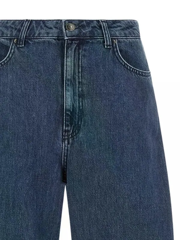 ROTATE BY BIRGER CHRISTENSEN Draped Barrel Palazzo Jeans