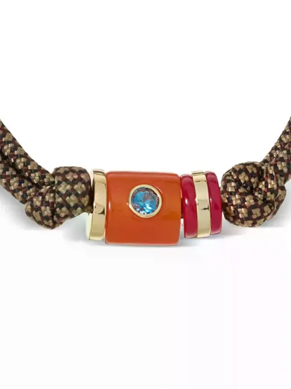 ROXANNE ASSOULIN Cylinder Crystal-embellished Cord Bracelet