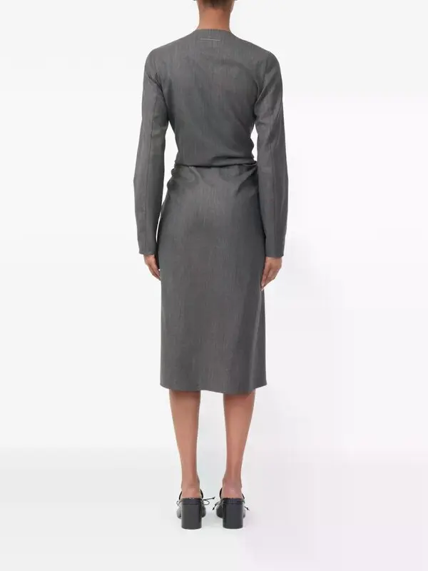 MAISON MARGIELA Wool Cotton Tailoring Dress