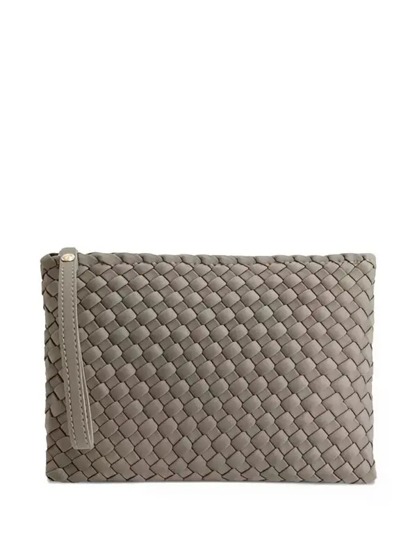 MARREA Woven Clutch Bag - Brown