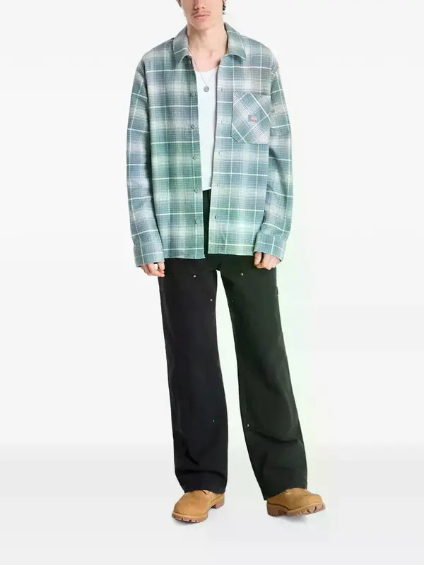 Dickies Forest Check-print Chest-pocket Shirt