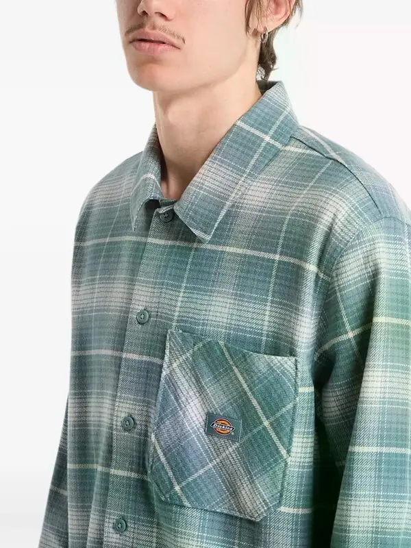Dickies Forest Check-print Chest-pocket Shirt