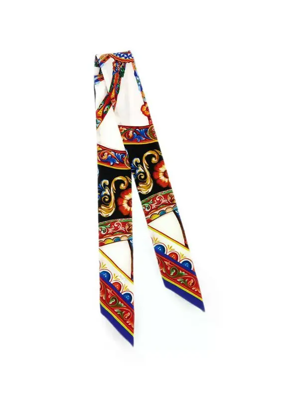 Dolce & Gabbana Carretto-print Silk Bandeau