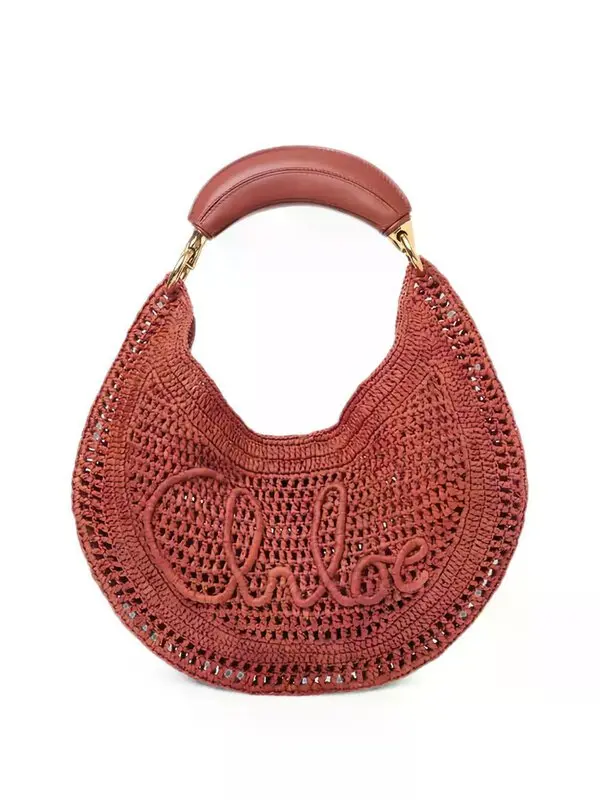 Chloé Raffia Tote Bag - Red