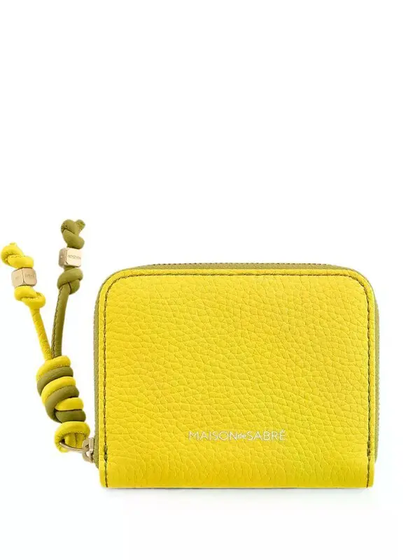 MAISON DE SABRE Grained Leather Zip Wallet - Yellow
