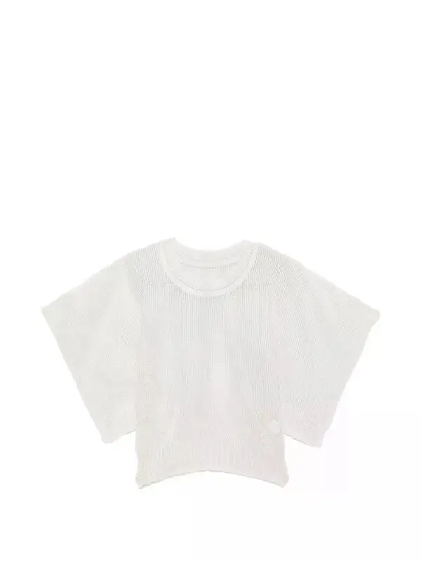 Issey Miyake Open-knit Linen Short-sleeve T-shirt - Grey
