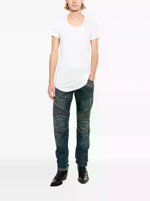 Balmain Biker Panel Jeans
