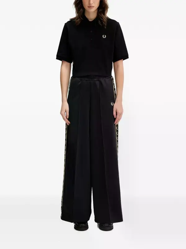 Fred Perry Logo-embroidered Cropped Polo Top