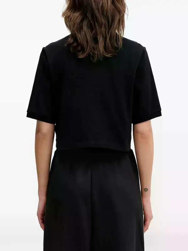 Fred Perry Logo-embroidered Cropped Polo Top