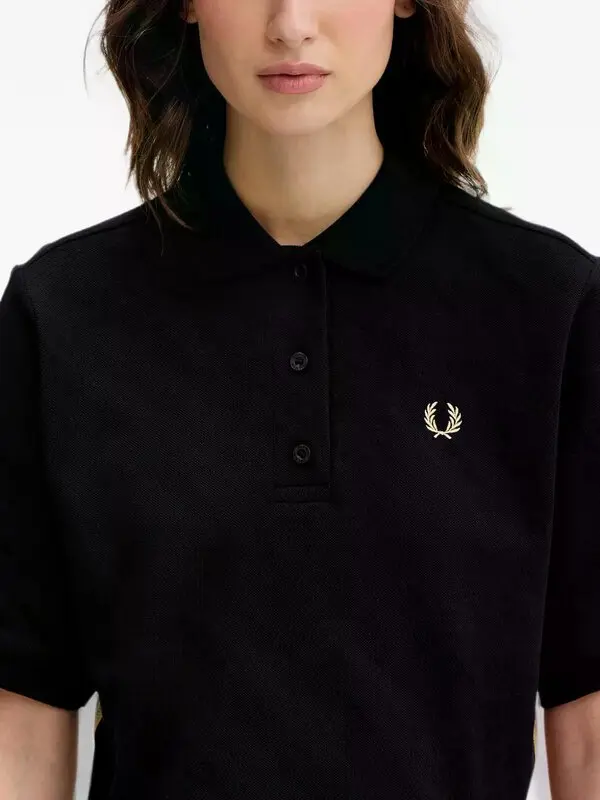 Fred Perry Logo-embroidered Cropped Polo Top