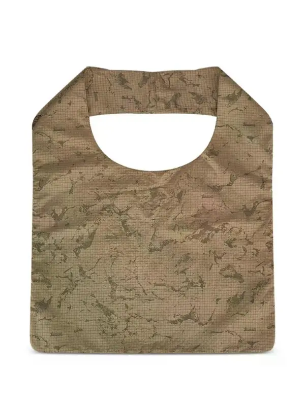 Herno Water-jacquard Tote Bag - Brown