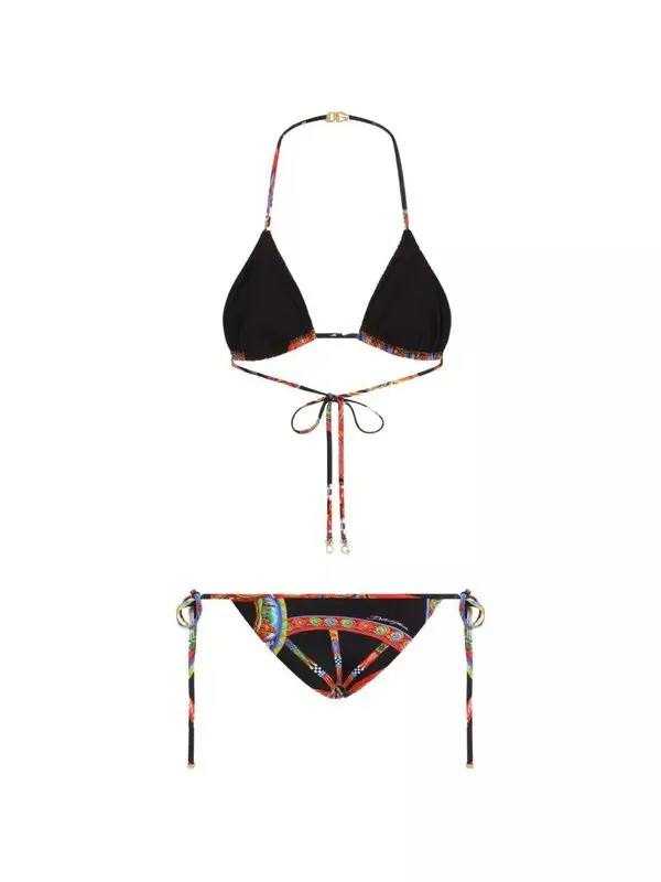 Dolce & Gabbana Carretto Print Triangle Bikini