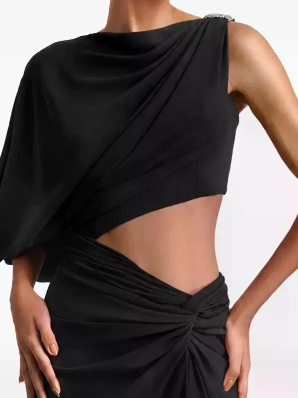 GEMY MAALOUF Draped Cut-out Gown
