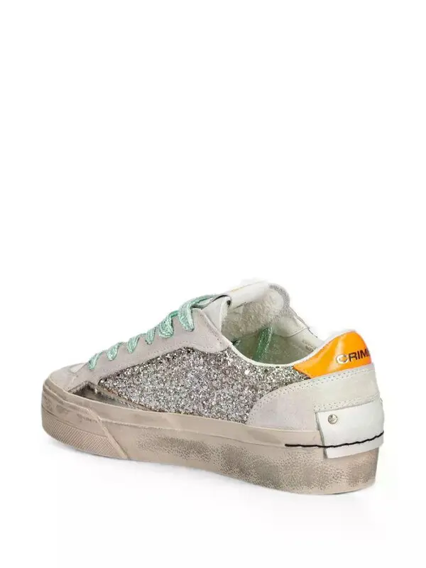 CRIME LONDON Soho Glitter-detail Panelled Sneakers