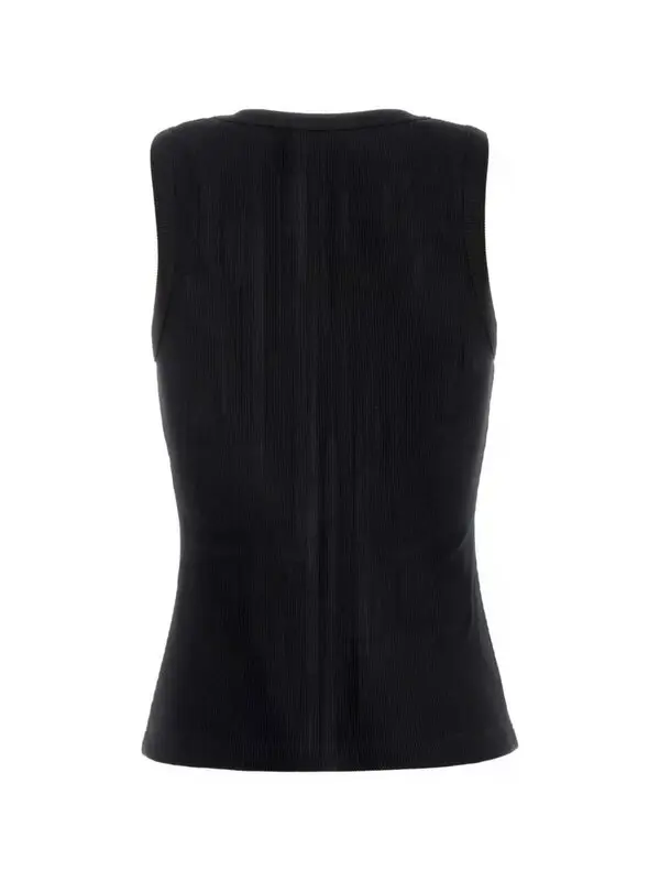 Alexander McQueen Ribbed Logo Plaque Tank Top