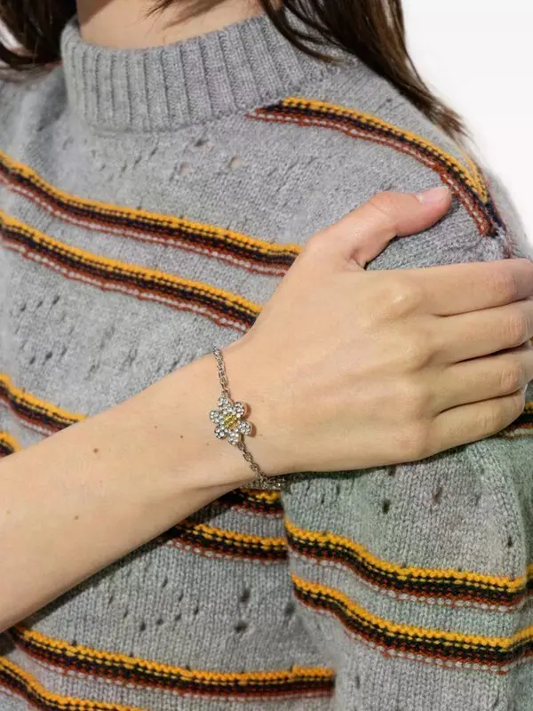 Marni Daisy Crystal-embellished Flower Bracelet