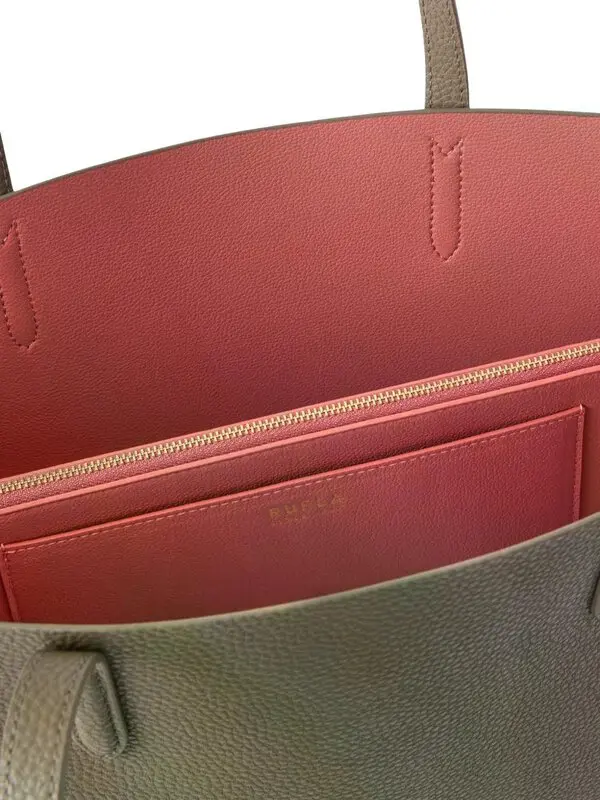 Furla Large Ava Leather Tote Bag - Grey