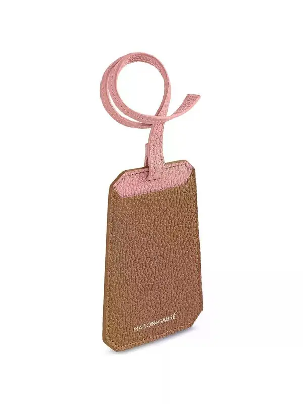 MAISON DE SABRE Logo-detail Leather Luggage Tag - Brown