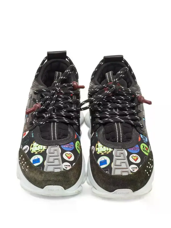 Versace Chain Reaction Sneakers - Black