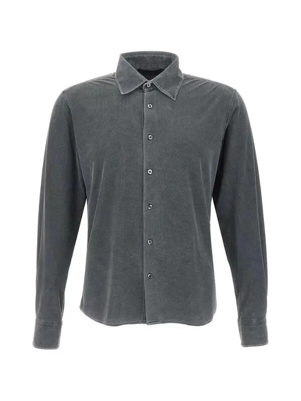 RRD Techno Wash Piqué-texture Shirt - Grey