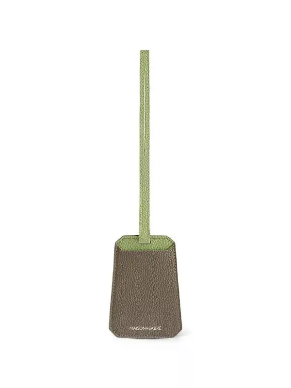 MAISON DE SABRE Grain-leather Luggage Tag - Green