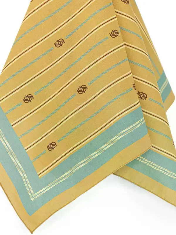 Drole De Monsieur Logo-print Striped Scarf