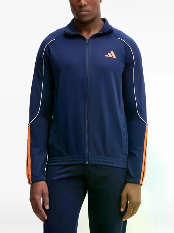 Adidas Stadium Contrast-piping Logo-print Zip-up Tracksuit
