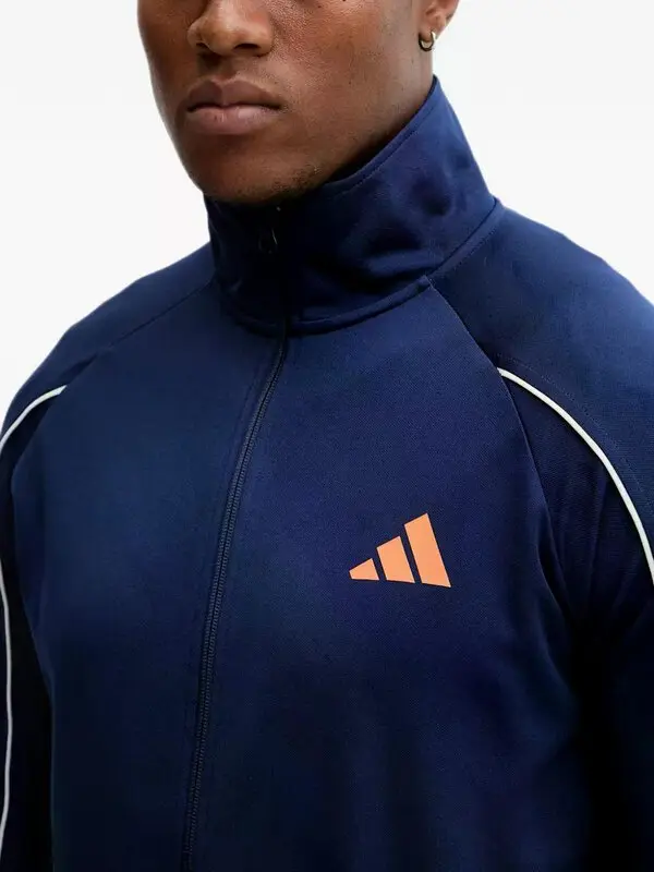 Adidas Stadium Contrast-piping Logo-print Zip-up Tracksuit