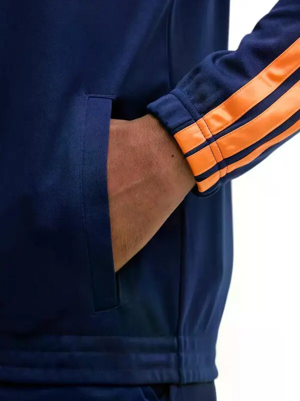 Adidas Stadium Contrast-piping Logo-print Zip-up Tracksuit
