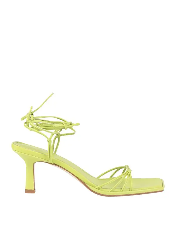 AeydĒ Leather Strappy Square Toe Heeled Sandals