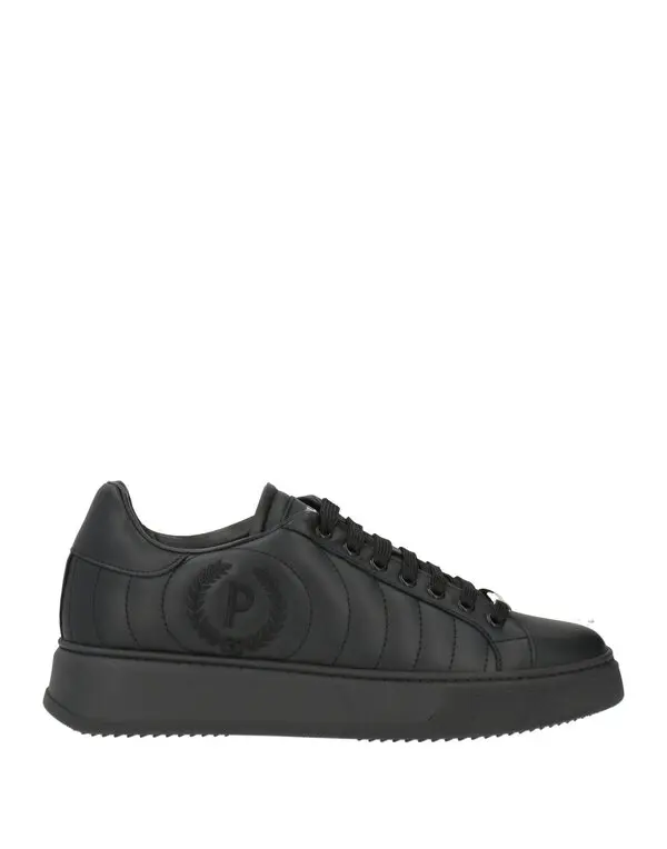 POLLINI Quilted Leather Lace-up Sneakers