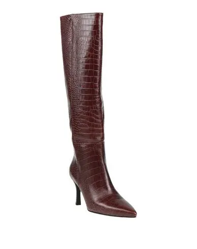 POLLINI Calfskin Crocodile-effect Tall Boots