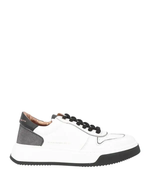 ALEXANDER SMITH Leather Low-top Sneakers With Glitter Detail