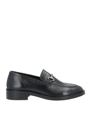 EMANUÉLLE VEE Leather Loafers With Embellishments - Black