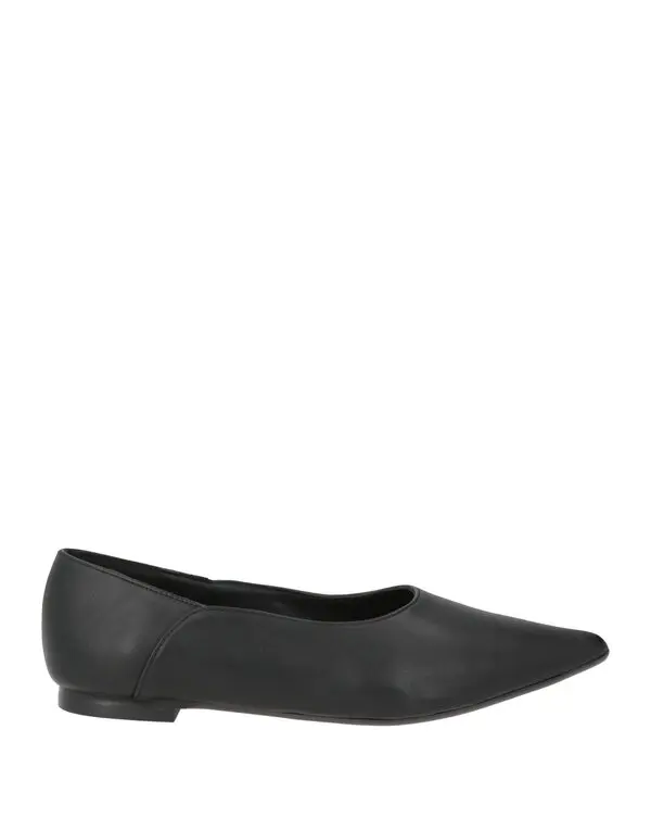 CastaÑer Ballet Flats In Burgundy Leather - Black