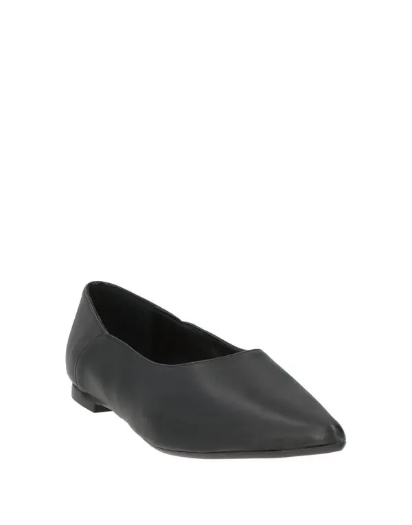 CastaÑer Ballet Flats In Burgundy Leather - Black